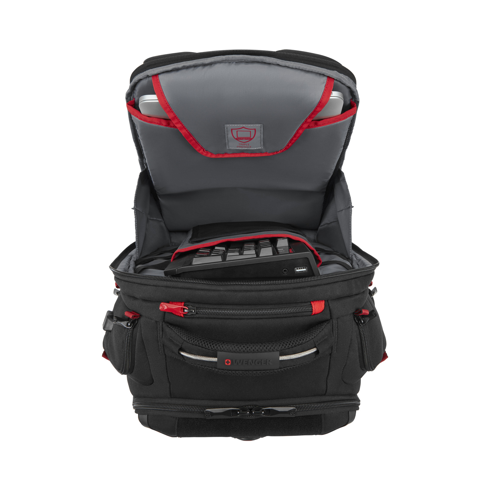 Wenger Tech PlayerOne 17.3" Gaming Laptop Backpack, Black - Brandloom